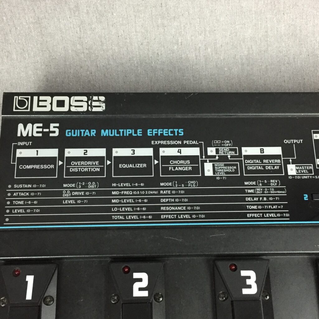 BOSS ME-5 GUITAR MULTI EFFECTS買取ました！デジマートにて￥5500で販売中！#チバカン楽器 #楽器マイスター ...